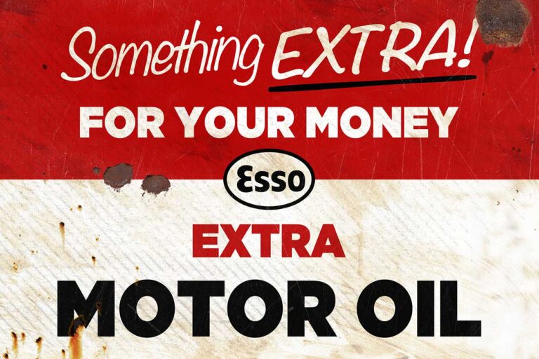 Esso Extra Tin Sign - Mildura Holden Motor Museum