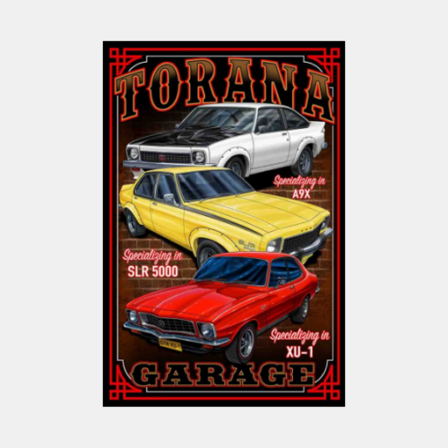Holden Torana Garage Trio Tin Sign - Mildura Holden Motor Museum