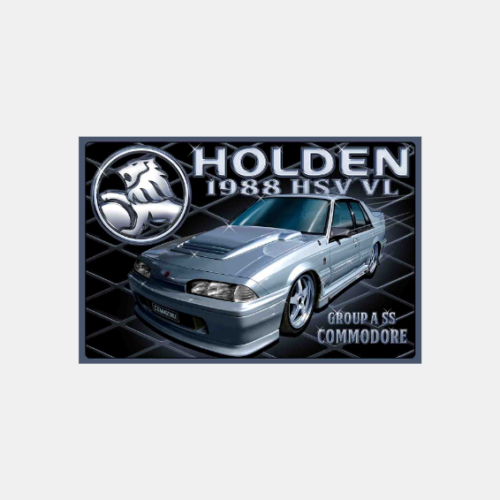 Holden VL HSV Group A SS Commodore Mesh Tin Sign - Mildura Holden Motor ...